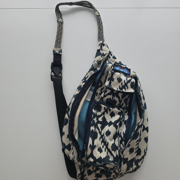 Kavu | Bags | Kavu Crossbody Bag In Black And White Pattern | Poshmark